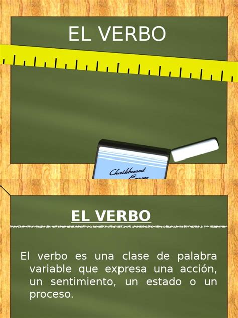 El Verbo Ppt 5bppt Conjugación Gramatical Verbo