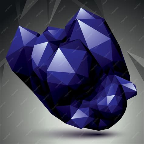 Premium Vector 3d Vector Abstract Design Object Polygonal Complicated Figure Colorful