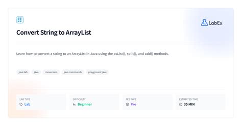 Convert String To Arraylist In Java Labex