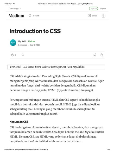 Introduction Css Pdf