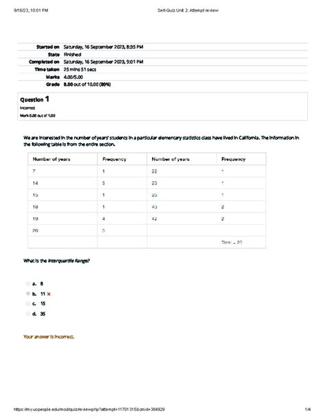 Self Quiz Unit 2 Attempt Review Started On Saturday 16 September 2023 835 Pm State Finished