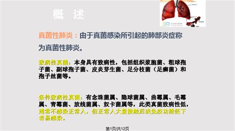 真菌性肺炎确定ppt课件word文档在线阅读与下载无忧文档