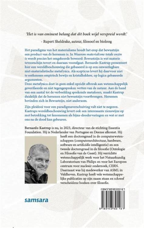 Waarom Materialisme Totale Onzin Is Bernardo Kastrup Boek