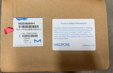 Millistak ® Pod Depth Filter De55 Media Series 0 054 ㎡ Surface Area 1 4 In Ebay