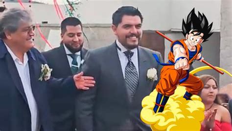 Novio Fanático De Dragon Ball Se Presenta En Su Boda Con El Icónico