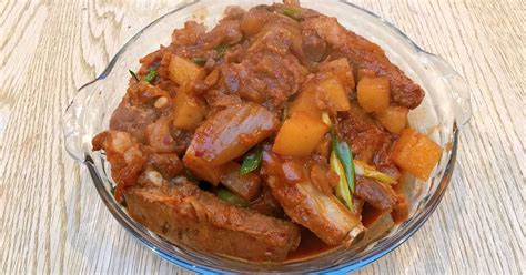 Korean Kimchi Pork Rib Stew Recipe By Jennifer Su Cookpad