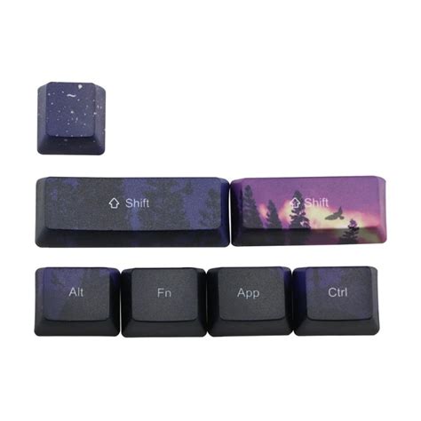 Sunset Starry Sky Keycaps Set Nature Theme Landscape Keysium