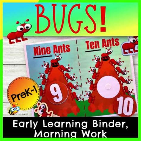 Pre K Skills Activities Bug Busy Binder By Miss Fuzzy Bee Tpt