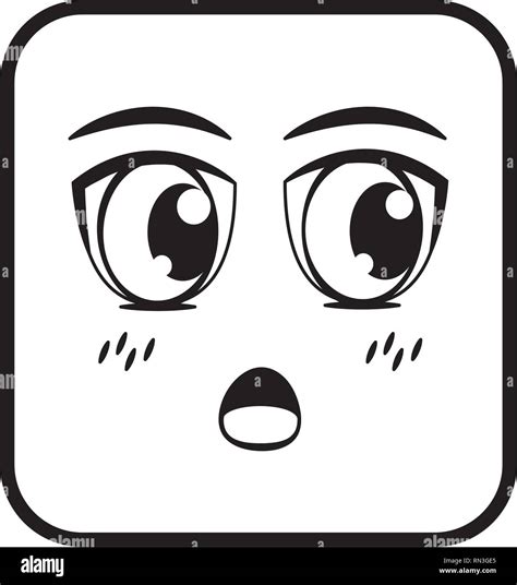 Square Emoticon Face Expression Stock Vector Image Art Alamy