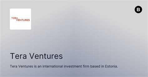 Tera Ventures Base Templates Investor Profile