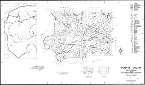 2000 Road Map Of Forsyth County North Carolina