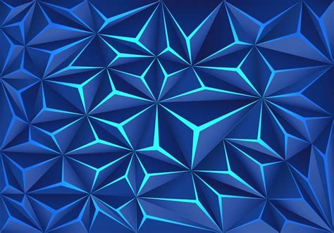 Premium Vector Blue Polygon Crack Light Technology Background