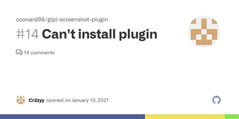 Can T Install Plugin Issue 14 Cconard96 Glpi Screenshot Plugin