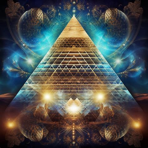 Premium Photo Triangle Fractal Poster Design