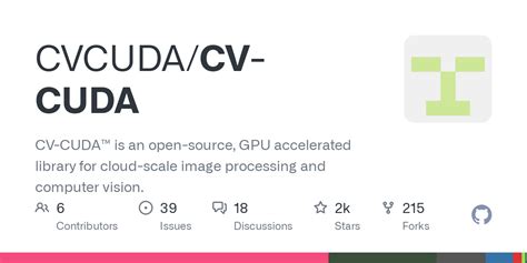 github cvcuda cv cuda cv cuda™ is an open source gpu accelerated