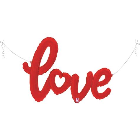 Balloon Red Love Script Red