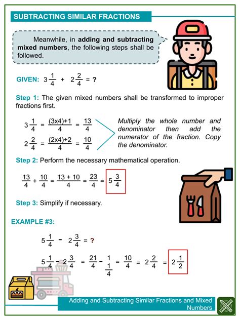 adding and subtracting similar fractions and mixed numbers helping