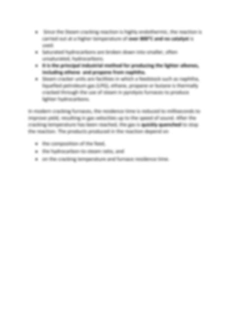 SOLUTION Steam Cracking Studypool