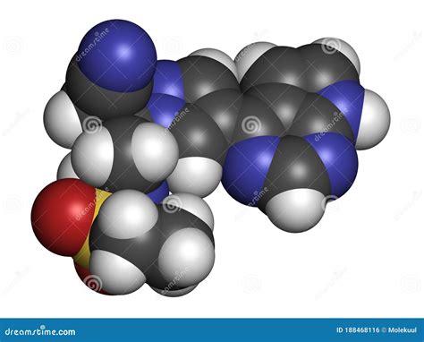 Baricitinib Molecule Structure Illustration Royalty Free Stock