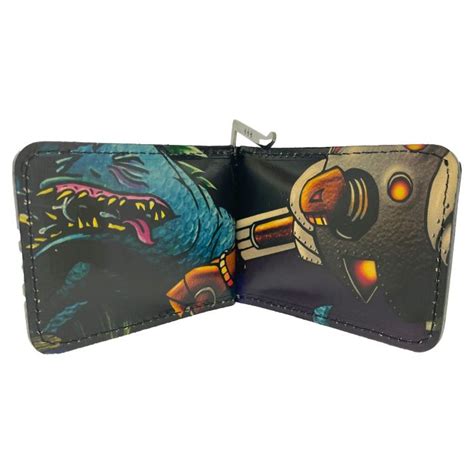 Robots Vs Monsters Leather Wallet