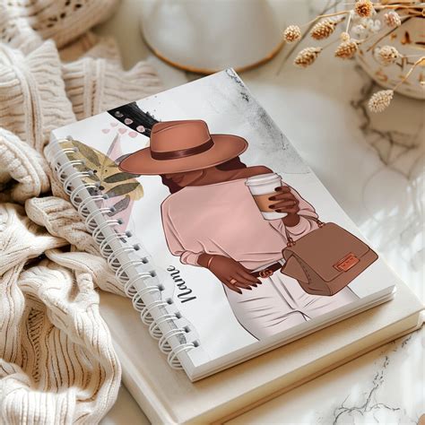 Black Girl Custom Start Date Planner With Lines Personalized Monthly