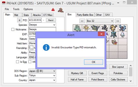 Pid Mismatch Origin Game Rsefrlg Pokefinder Using Pkhex Project