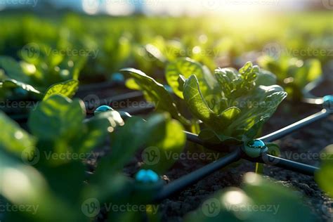 Close Up Shots Of Advanced Irrigation Systems Such As Drip Irrigation