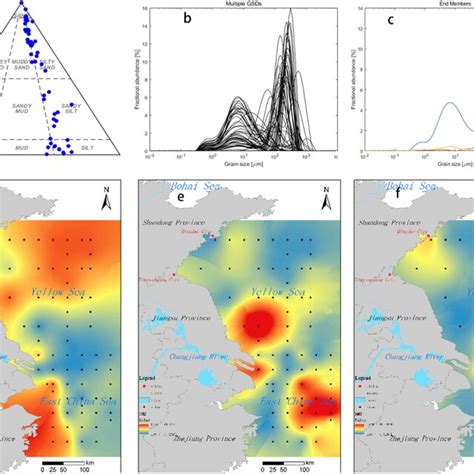 A Bulk Classification And B Distribution Of Surface Sediment C Grain