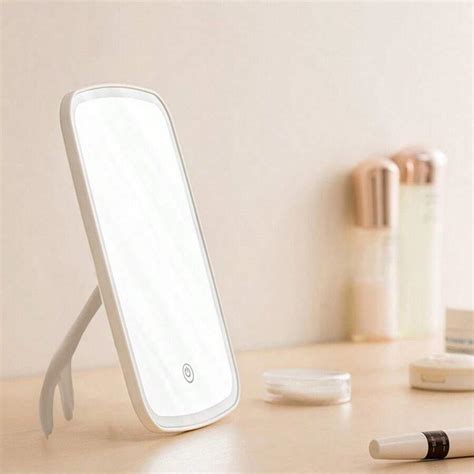 Led Lighted Makeup Mirror With Folding Stand For Women Makeup Vanity