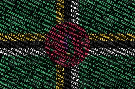 Dominica Flag Is Depicted On The Screen With The Program Code The