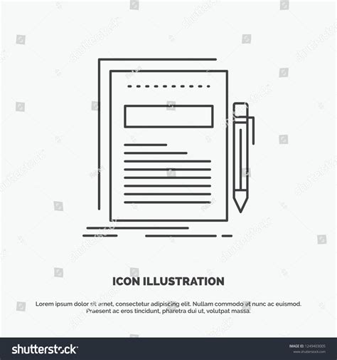 Business Document File Paper Presentation Icon 库存矢量图（免版税）1249403005