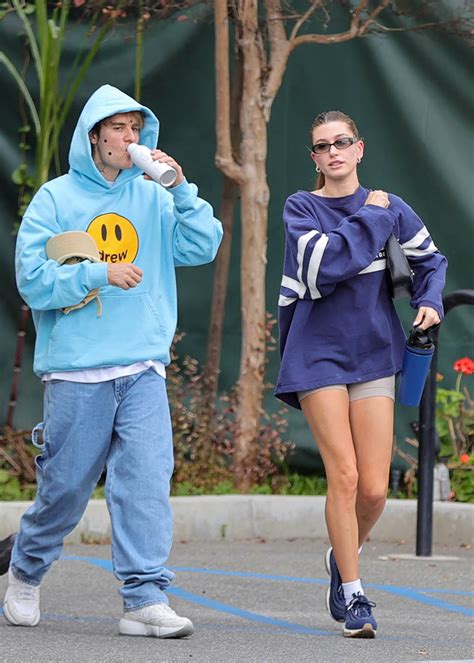 Hailey And Justin Bieber Coordinate Post Workout Looks In Sneakers