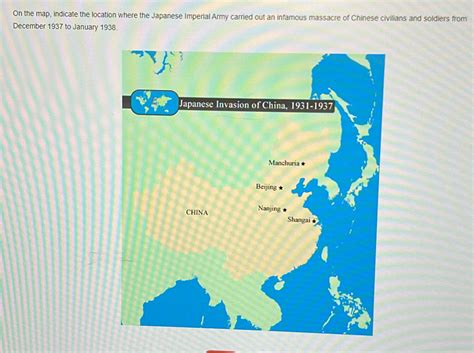 Solved On The Map Indicate The Location Where The Japanese Imperial