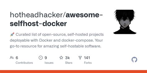 github hotheadhacker awesome selfhost docker 🚀 curated list of open