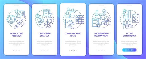 Blue Gradient Onboarding Mobile App Screen For Stakeholders In The Creator Economy Vector