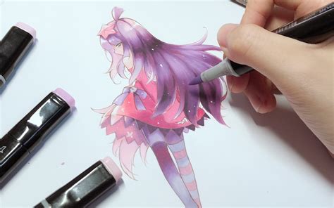 【凹凸世界凯莉】画到肝疼这个混色混的我好累哔哩哔哩bilibili