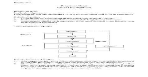 Download Pdf Pengertian Dasar Logika Dan Algoritma · Logika Dan