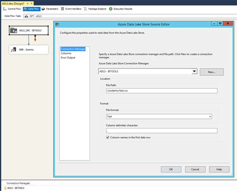 Microsoft Sql Server Integration Services Azure Data Lake Store In Ssis