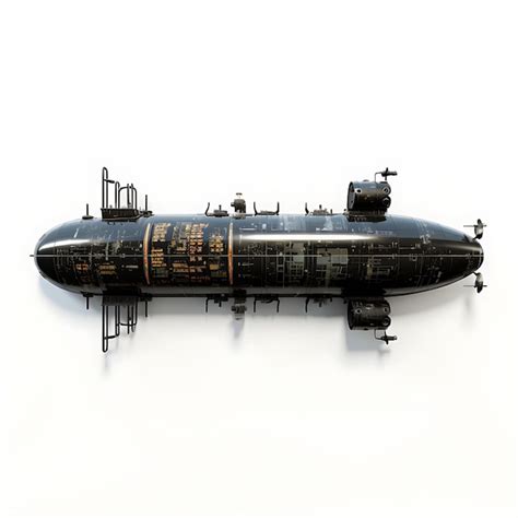 Premium Ai Image Isolated Torpedo Underwater Projectile Cylindrical