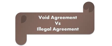Difference Between Void Agreement And Void Contract With Example And