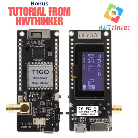 jual lilygo ttgo lora32 lora v2 1 915mhz 923mhz esp32 oled 0 96 wifi