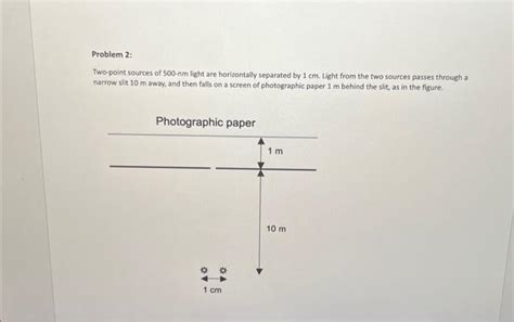 Solved Two Point Sources Of 500 Nm Light Are Horizontally