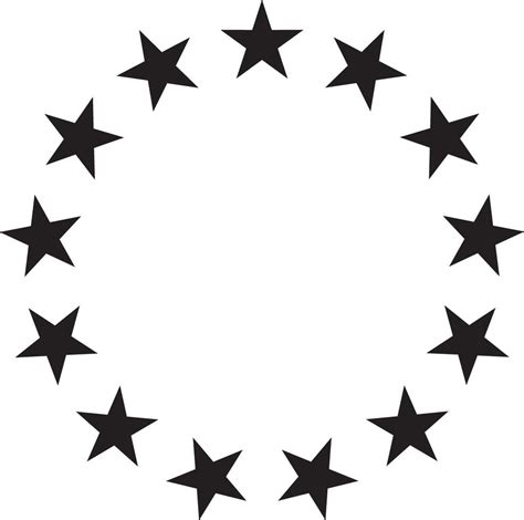 13 Stars In Circle Svg Betsy Ross Svg 1776 Svg Vector