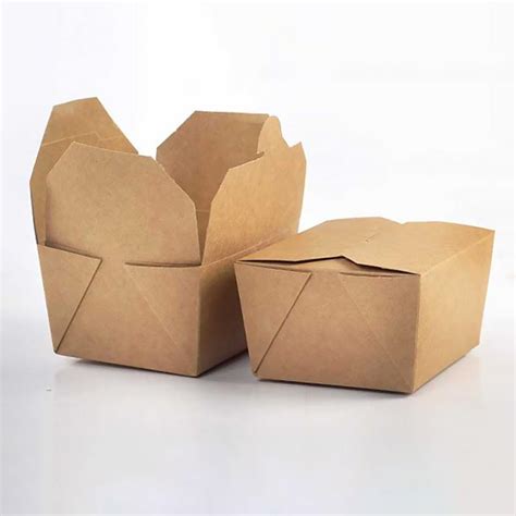 กล่องอาหาร กระดาษคราฟ เคลือบผิวกันน้ำมัน