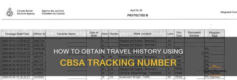 How To Obtain Travel History Using Cbsa Tracking Number QuartzMountain