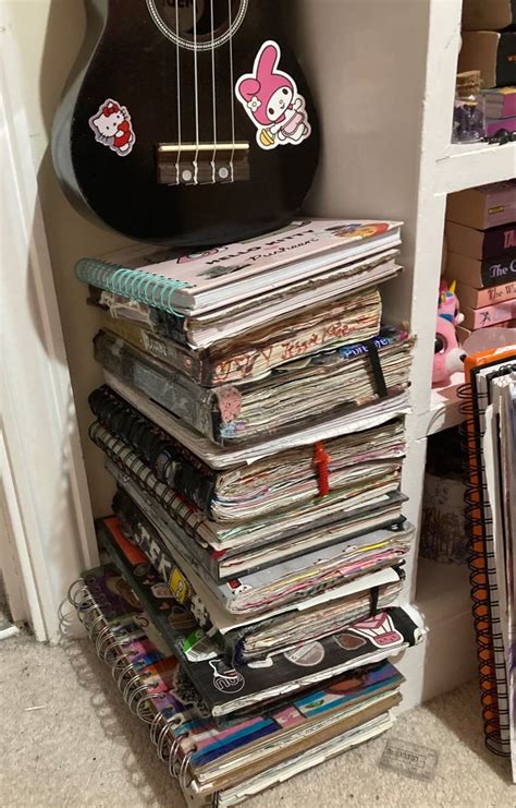 Thick Sketchbook Journal Pile Aesthetic Sketchbook Inspo Thick Journal