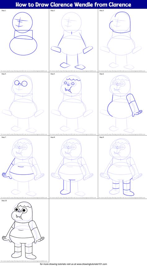 How To Draw Clarence Wendle From Clarence Clarence Step By Step