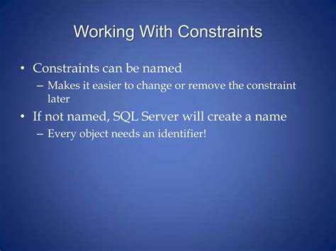 Sql Constraints Pptx