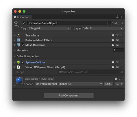 Hover Effects Polyspatial Visionos
