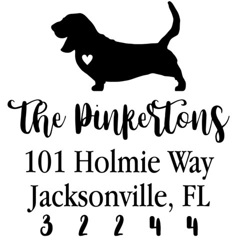 Basset Hound Love Address Stamp Simply Stamps